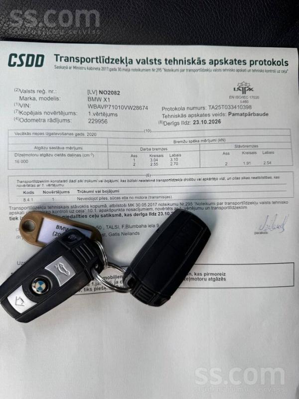 Синий БМВ Х1 2013 в Талси, объемом двигателя 2.00 л и пробегом 229 тыс. км за 8300 €, фото 10 на AUTOMOTO.COM.LV