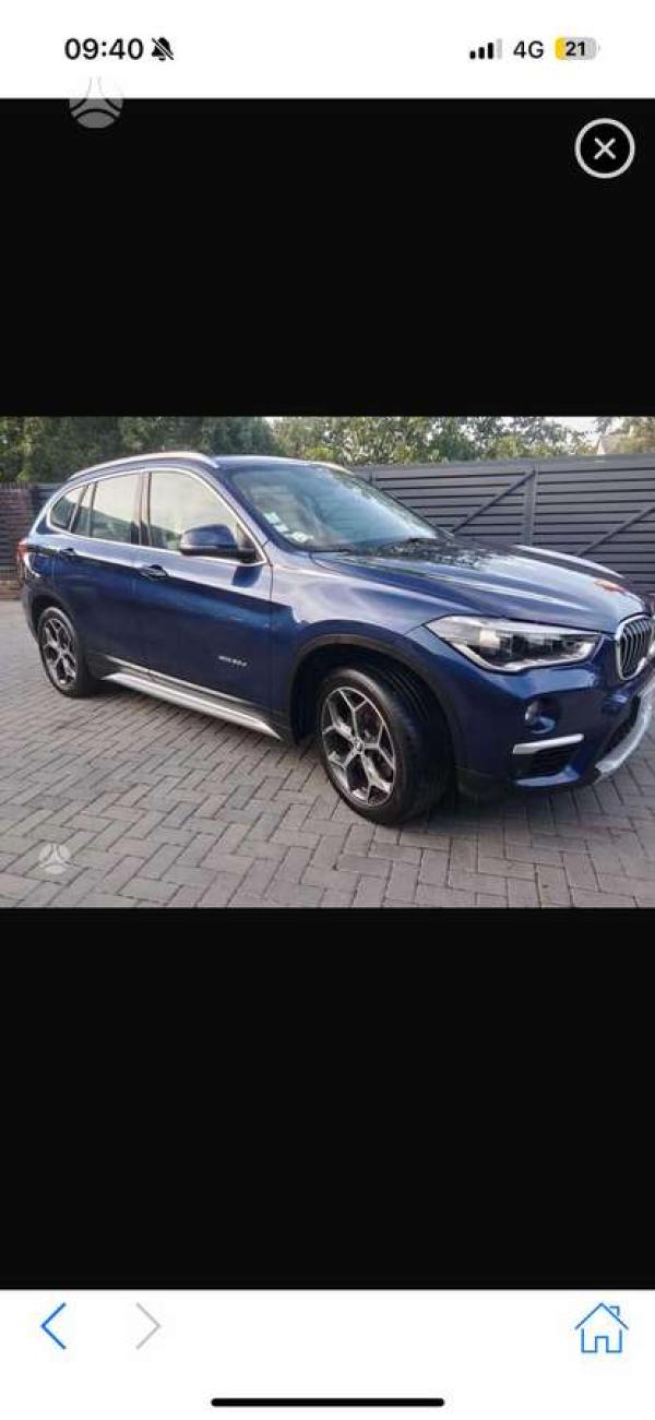 BMW X1 2016 in Kaunas on AUTOMOTO.COM.LV Blue BMW X1 2016 in Kaunas, with an engine capacity of 2.00 L and mileage of 380 thousand km for 6300 €, photo 8 on AUTOMOTO.COM.LV