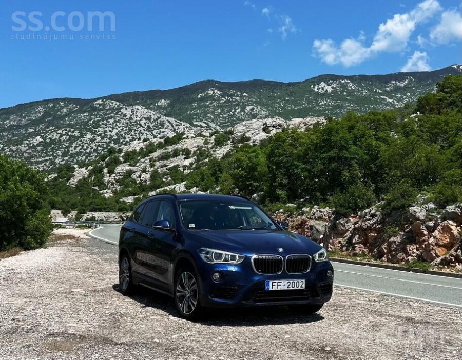 Blue BMW X1 2017 in Riga, with an engine capacity of 2.00 L and mileage of 186 thousand km for 21600 €, photo 1 on AUTOMOTO.COM.LV