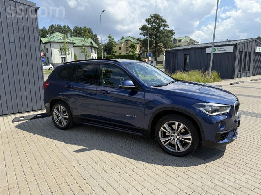 Blue BMW X1 2017 in Riga, with an engine capacity of 2.00 L and mileage of 186 thousand km for 21600 €, photo 4 on AUTOMOTO.COM.LV