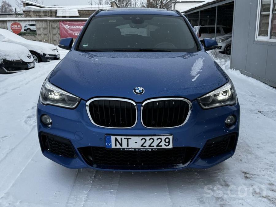 Blue BMW X1 2017 in Daugavpils, with an engine capacity of 2.00 L and mileage of 0 thousand km for 16900 €, photo 2 on AUTOMOTO.COM.LV