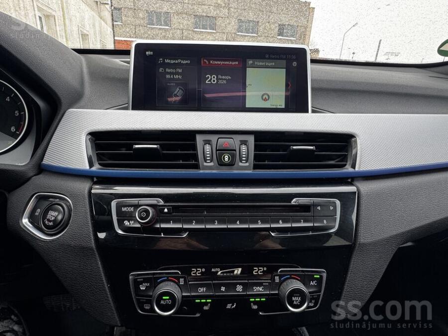 Blue BMW X1 2017 in Daugavpils, with an engine capacity of 2.00 L and mileage of 0 thousand km for 16900 €, photo 22 on AUTOMOTO.COM.LV