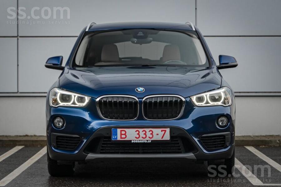 Blue BMW X1 2017 in Riga, with an engine capacity of 2.00 L and mileage of 92 thousand km for 18500 €, photo 3 on AUTOMOTO.COM.LV