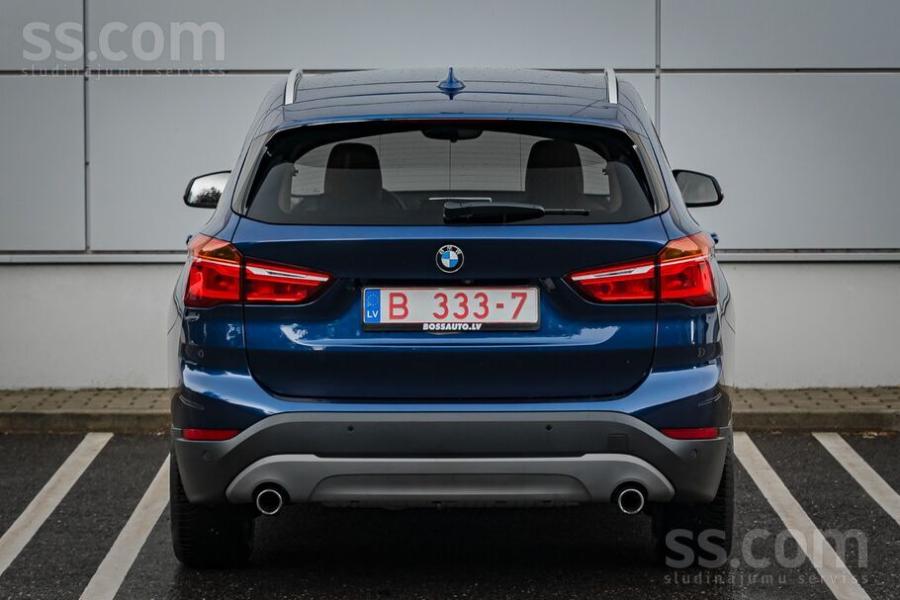Blue BMW X1 2017 in Riga, with an engine capacity of 2.00 L and mileage of 92 thousand km for 18500 €, photo 6 on AUTOMOTO.COM.LV
