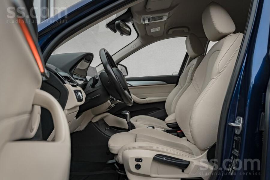 Blue BMW X1 2017 in Riga, with an engine capacity of 2.00 L and mileage of 92 thousand km for 18500 €, photo 10 on AUTOMOTO.COM.LV