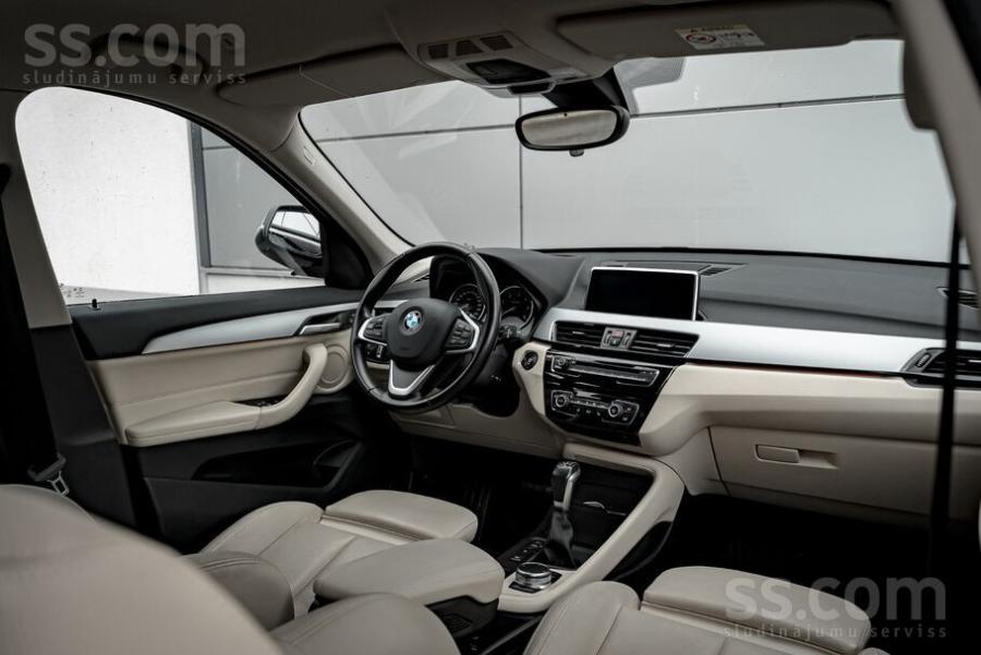 Blue BMW X1 2017 in Riga, with an engine capacity of 2.00 L and mileage of 92 thousand km for 18500 €, photo 14 on AUTOMOTO.COM.LV