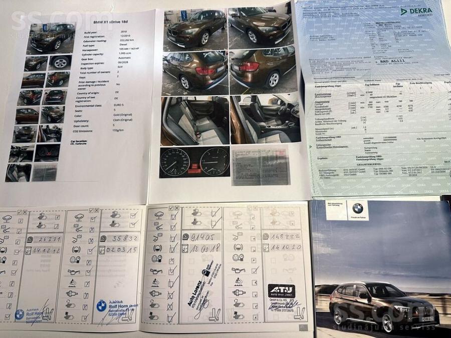 Brūns BMW X1 2010 Rīga, ar dzinēja tilpumu 2.00 L un nobraukumu 222 tūkst. km par 6500 €, foto 24 vietnē AUTOMOTO.COM.LV