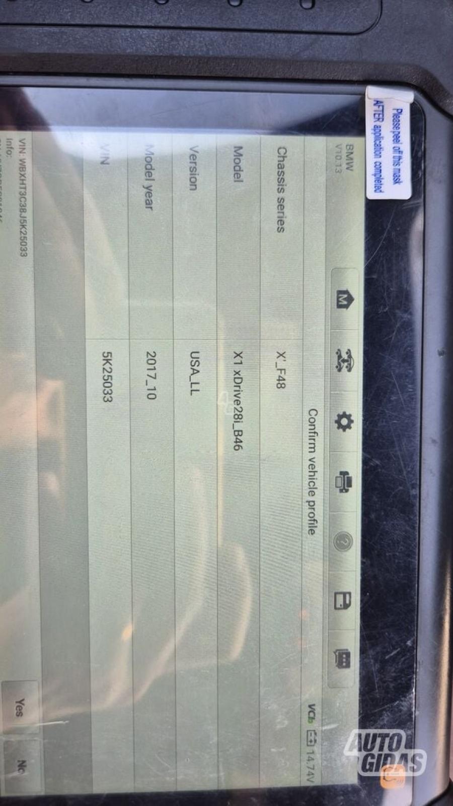 BMW X1 2018 Šauļi, ar dzinēja tilpumu 2.00 L un nobraukumu 300 tūkst. km par 8720 €, foto 4 vietnē AUTOMOTO.COM.LV