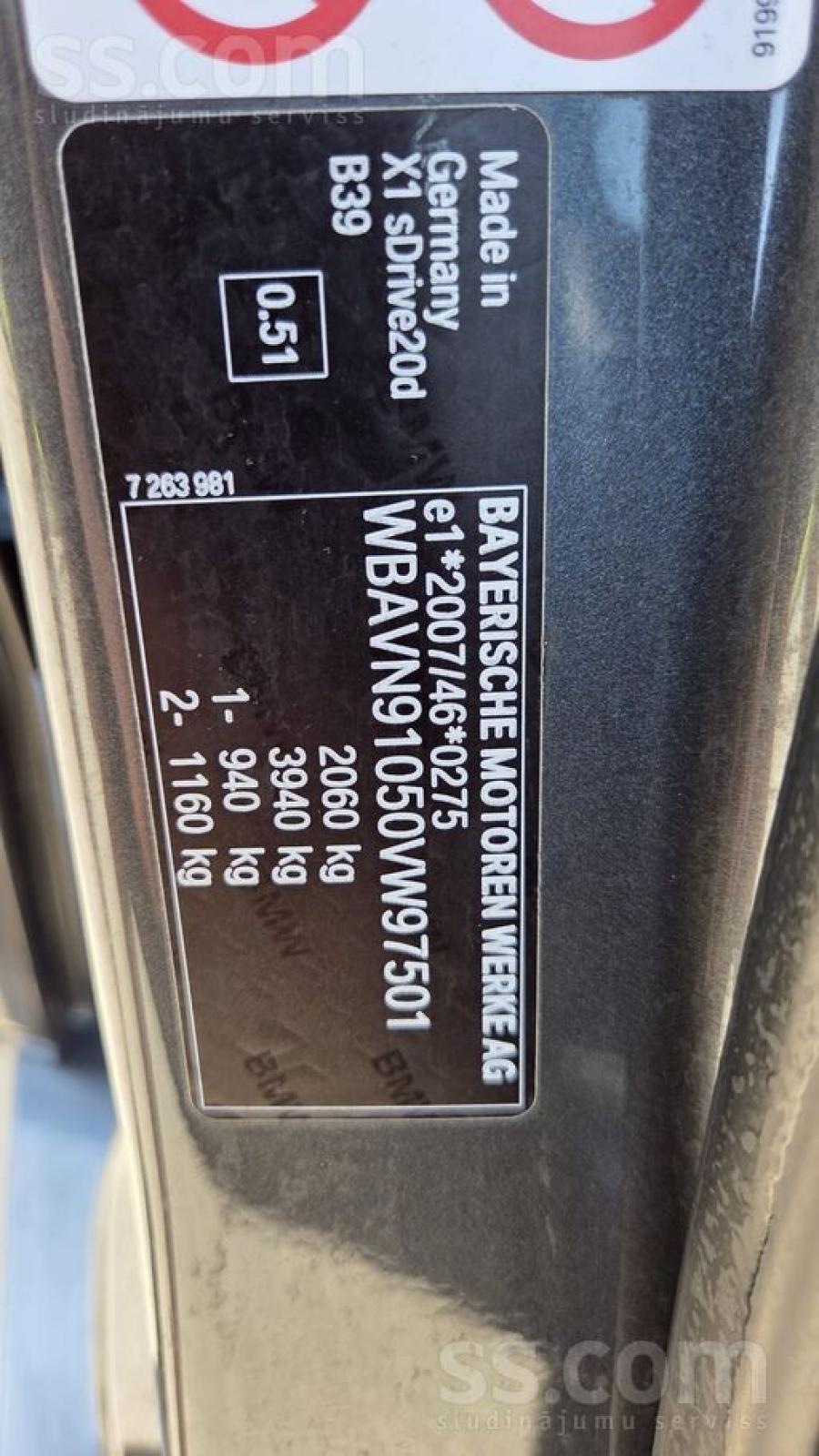 Pelēks BMW X1 2013 Rīga, ar dzinēja tilpumu 2.00 L un nobraukumu 201 tūkst. km par 9988 €, foto 15 vietnē AUTOMOTO.COM.LV