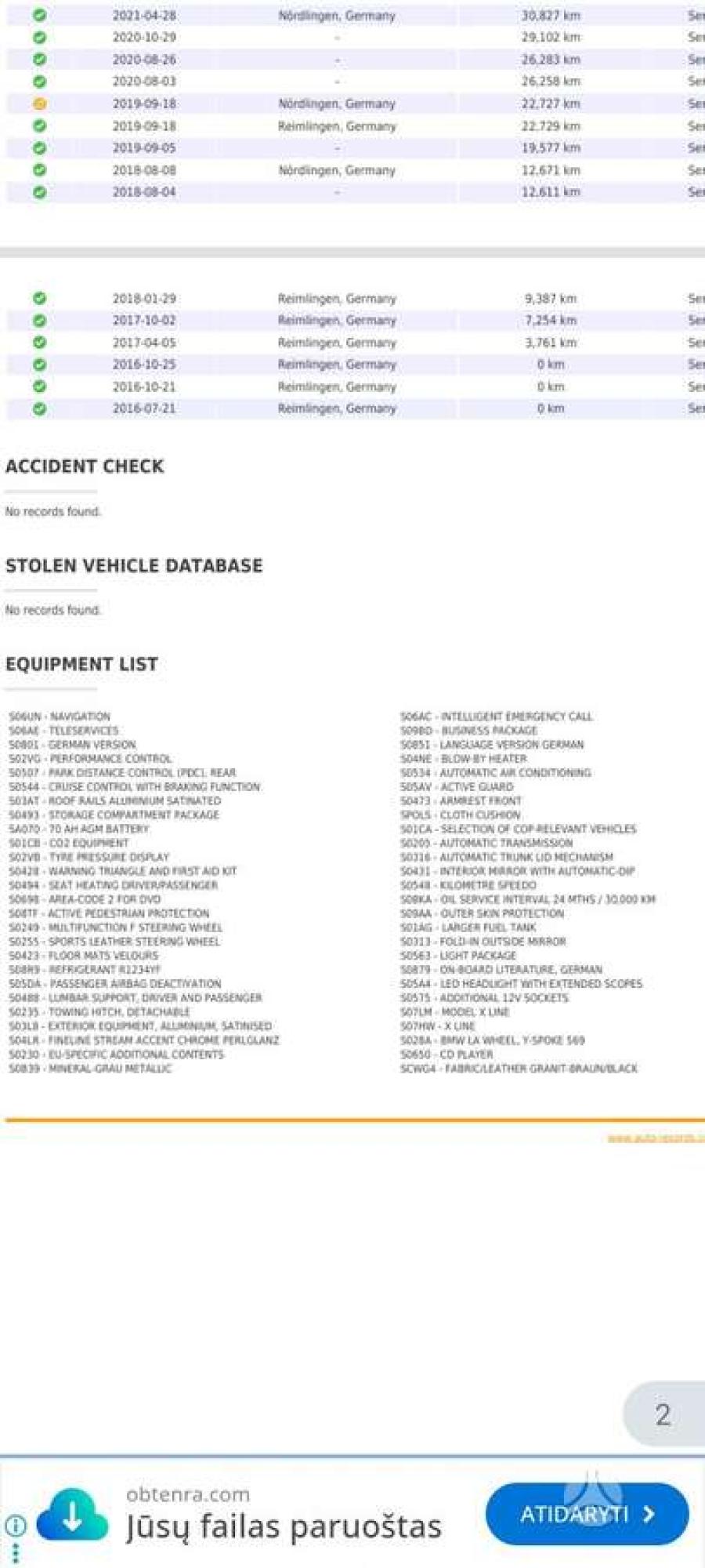 Grey BMW X1 2016 in Siauliai, with an engine capacity of 2.00 L and mileage of 146 thousand km for 13300 €, photo 17 on AUTOMOTO.COM.LV