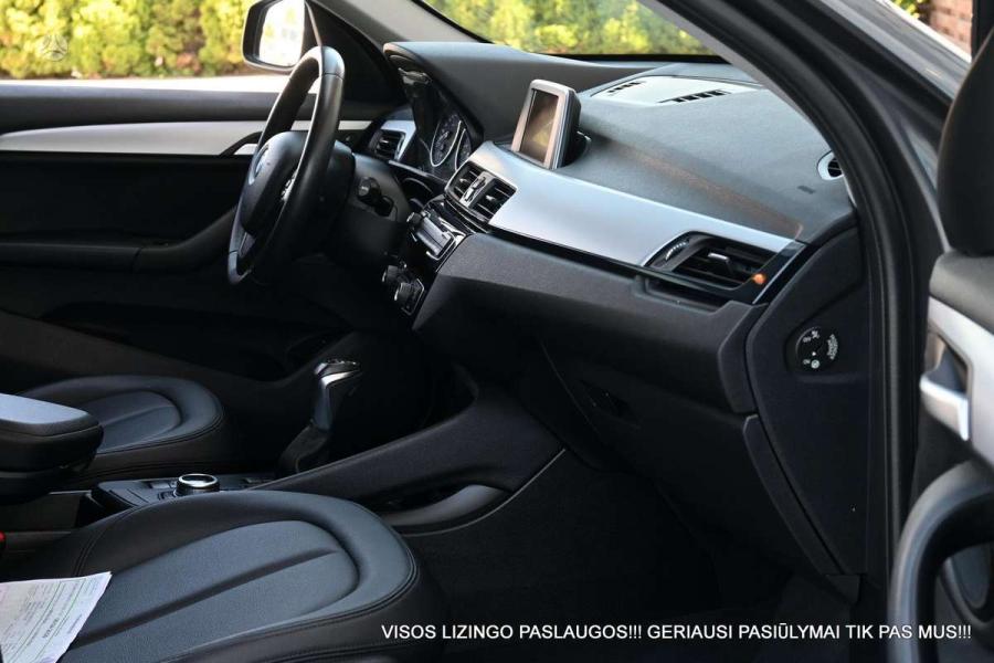 Grey BMW X1 2017 in Kretinga, with an engine capacity of 1.50 L and mileage of 155 thousand km for 13999 €, photo 25 on AUTOMOTO.COM.LV