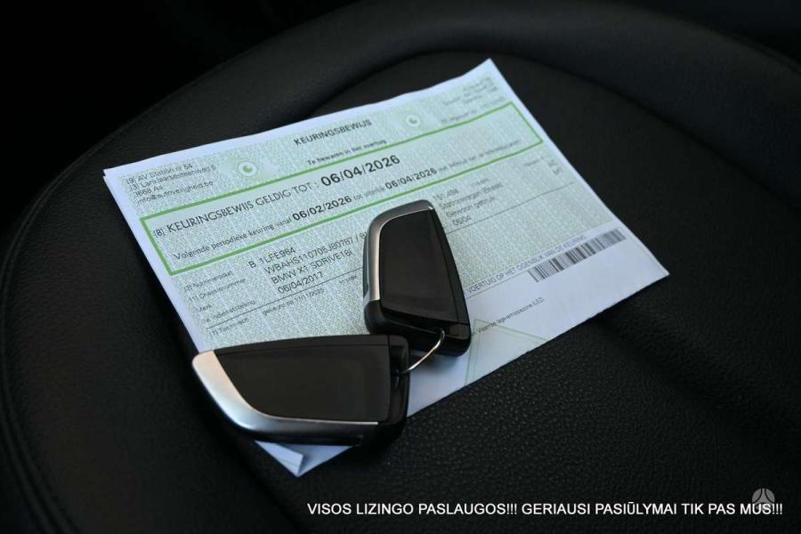 Grey BMW X1 2017 in Kretinga, with an engine capacity of 1.50 L and mileage of 155 thousand km for 13999 €, photo 35 on AUTOMOTO.COM.LV