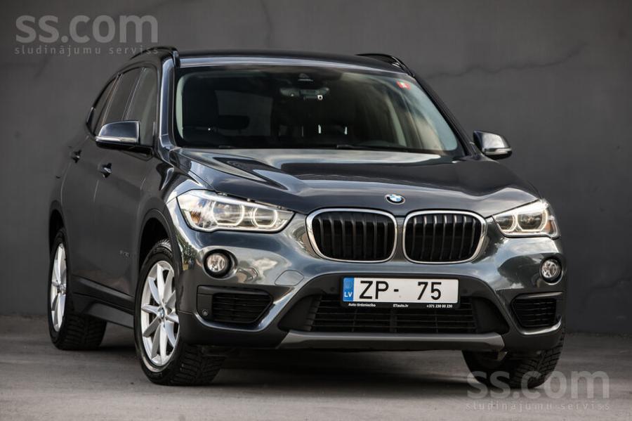 Grey BMW X1 2017 in Jelgava, with an engine capacity of 2.00 L and mileage of 195 thousand km for 14600 €, photo 1 on AUTOMOTO.COM.LV