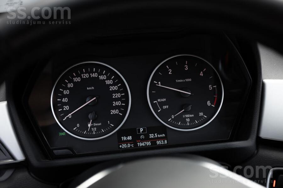 Grey BMW X1 2017 in Jelgava, with an engine capacity of 2.00 L and mileage of 195 thousand km for 14600 €, photo 25 on AUTOMOTO.COM.LV