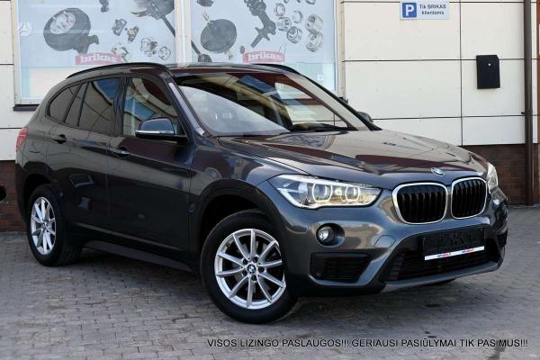 Grey BMW X1 2017 in Kretinga, with an engine capacity of 1.50 L and mileage of 155 thousand km for 13999 €, photo 1 on AUTOMOTO.COM.LV
