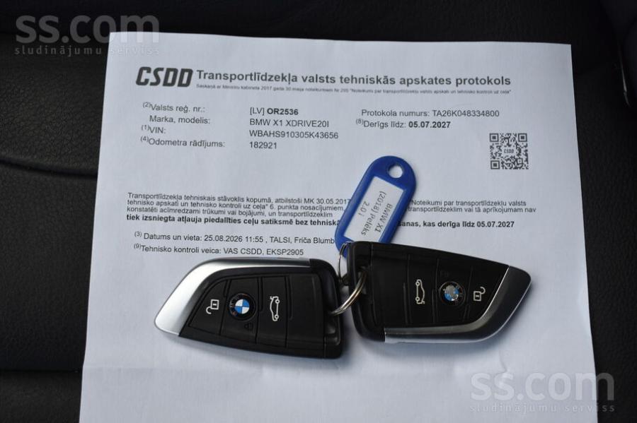 Серый БМВ Х1 2018 в Талси, объемом двигателя 2.00 л и пробегом 182 тыс. км за 15500 €, фото 29 на AUTOMOTO.COM.LV