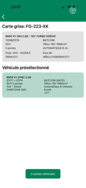 Grey BMW X1 2019 in Vilnius, with an engine capacity of 2.00 L and mileage of 220 thousand km for 14800 €, photo 6 on AUTOMOTO.COM.LV