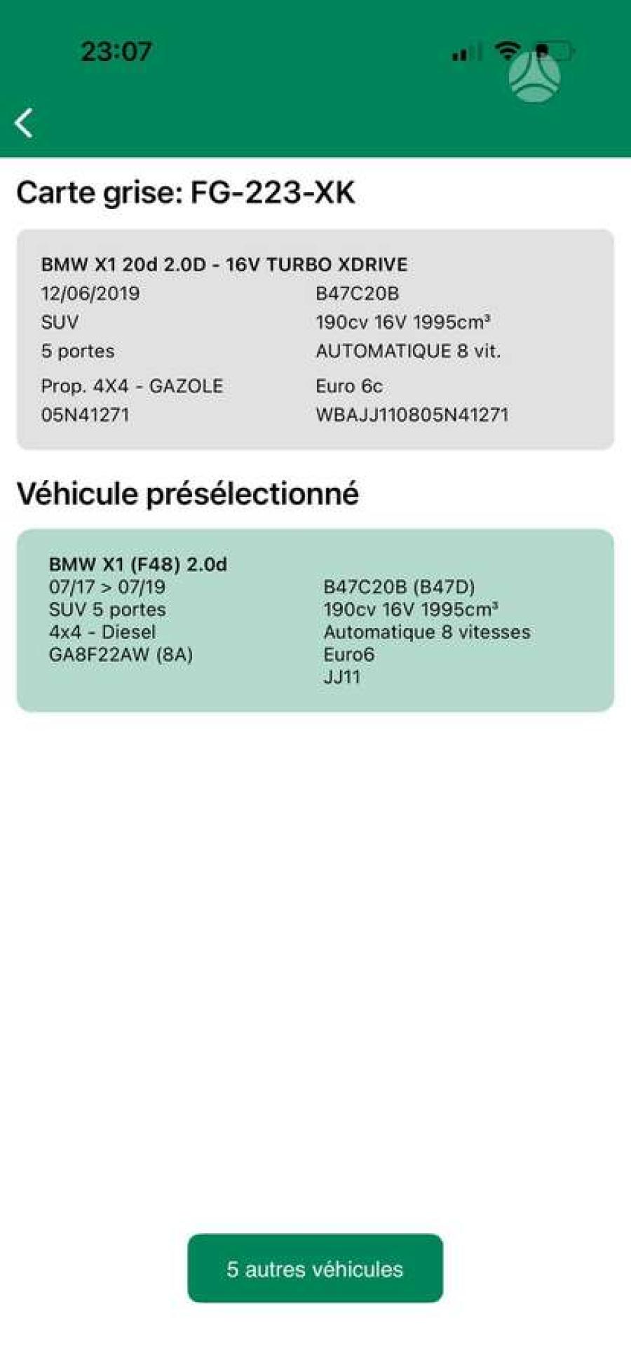 Grey BMW X1 2019 in Vilnius, with an engine capacity of 2.00 L and mileage of 220 thousand km for 14800 €, photo 6 on AUTOMOTO.COM.LV
