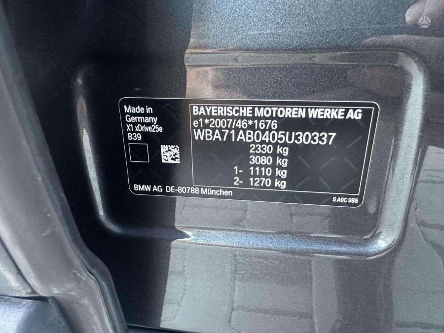Pelēks BMW X1 2021 Viļņa, ar dzinēja tilpumu 2.00 L un nobraukumu 115 tūkst. km par 19600 €, foto 40 vietnē AUTOMOTO.COM.LV