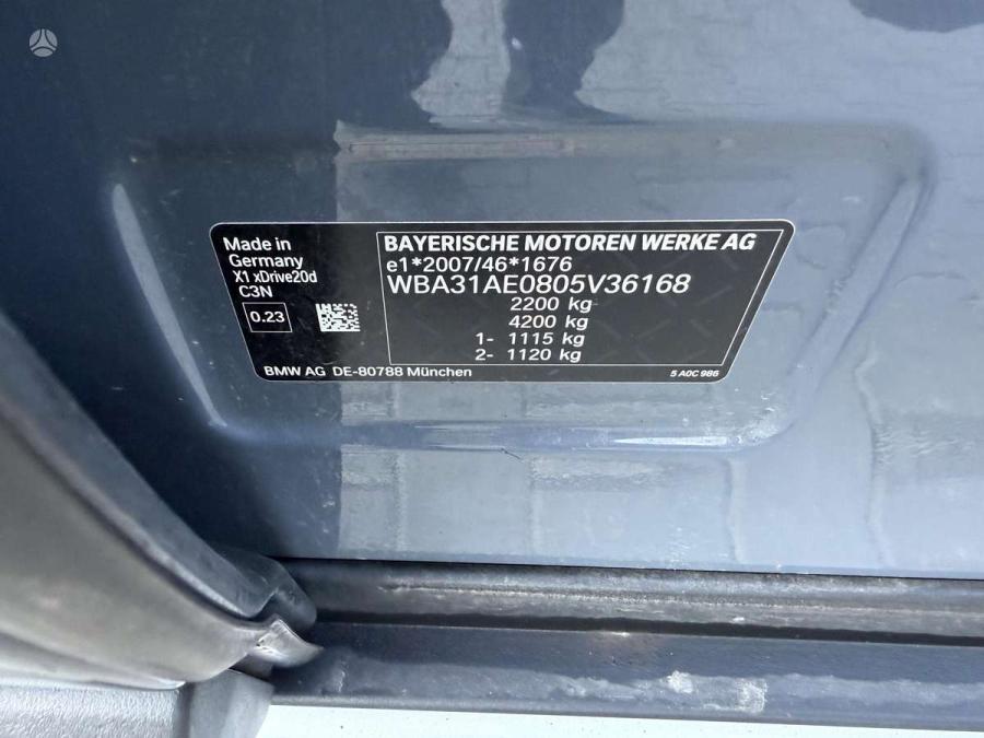 Серый БМВ Х1 2022 в Вильнюс, объемом двигателя 2.00 л и пробегом 229 тыс. км за 19500 €, фото 37 на AUTOMOTO.COM.LV