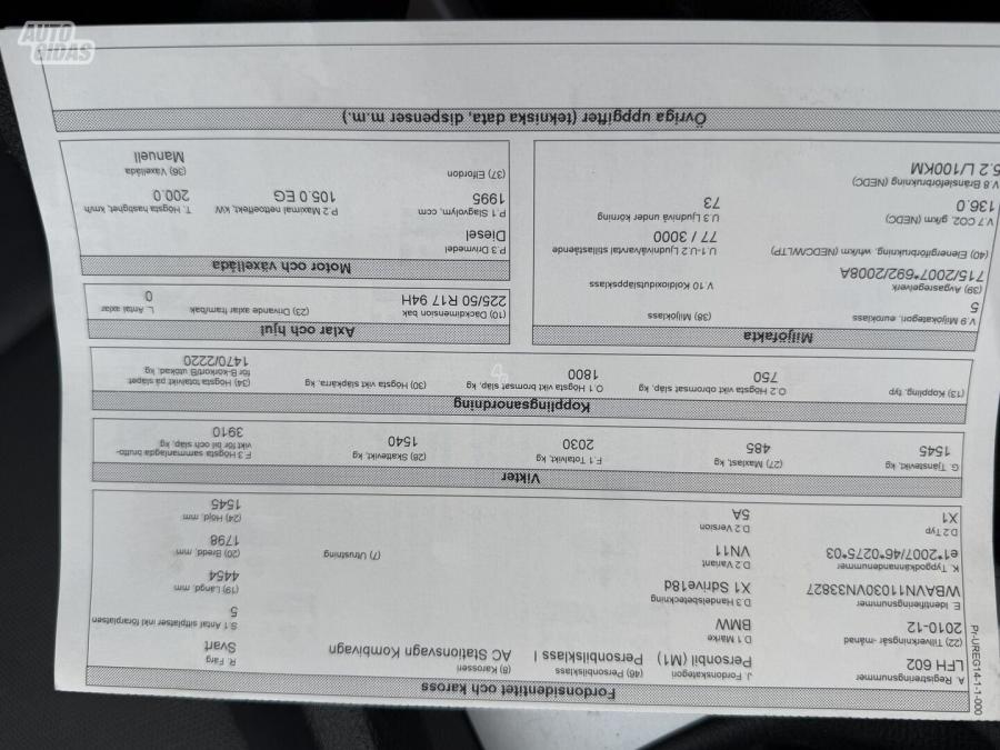 BMW X1 2011 Ariogala, ar dzinēja tilpumu 2.00 L un nobraukumu 339 tūkst. km par 4800 €, foto 16 vietnē AUTOMOTO.COM.LV