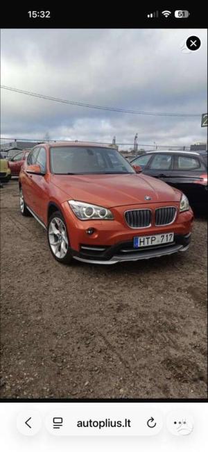 Oranžs BMW X1 2015 Kauņa, ar dzinēja tilpumu 2.00 L un nobraukumu 153 tūkst. km par 7900 €, foto  vietnē AUTOMOTO.COM.LV