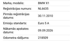 Белый БМВ Х1 2010 в Рига, объемом двигателя 2.00 л и пробегом 219 тыс. км за 6690 €, фото 30 на AUTOMOTO.COM.LV