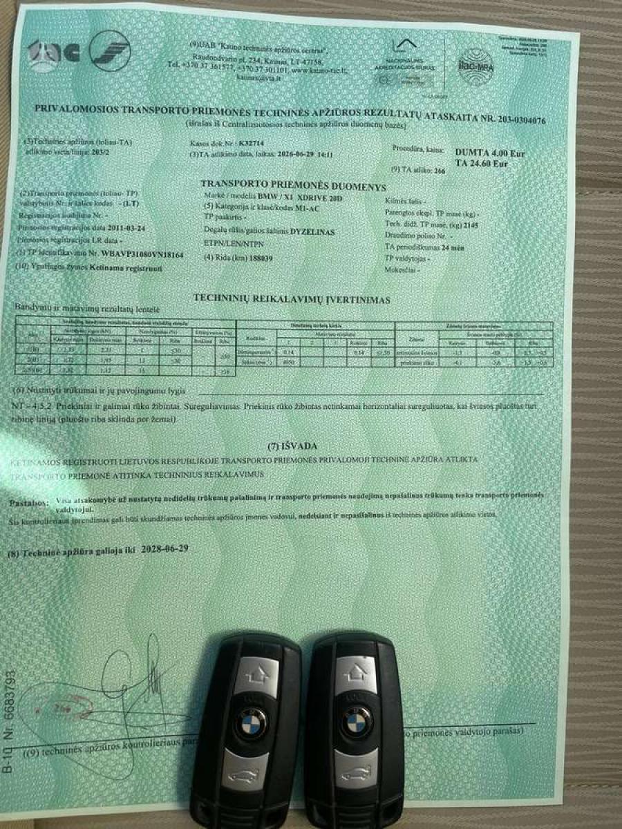 Balts BMW X1 2011 Kauņa, ar dzinēja tilpumu 2.00 L un nobraukumu 188 tūkst. km par 7490 €, foto 36 vietnē AUTOMOTO.COM.LV