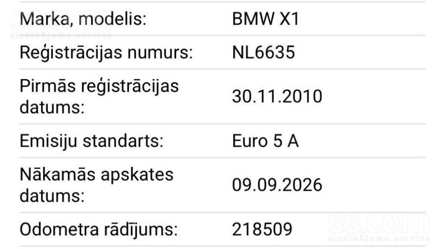 Balts BMW X1 2010 Rīga, ar dzinēja tilpumu 2.00 L un nobraukumu 219 tūkst. km par 6690 €, foto 27 vietnē AUTOMOTO.COM.LV