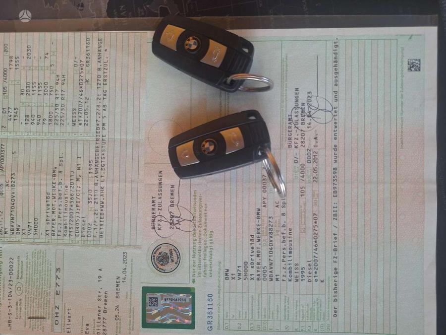 Balts BMW X1 2012 Marijampole, ar dzinēja tilpumu 2.00 L un nobraukumu 180 tūkst. km par 5200 €, foto 16 vietnē AUTOMOTO.COM.LV