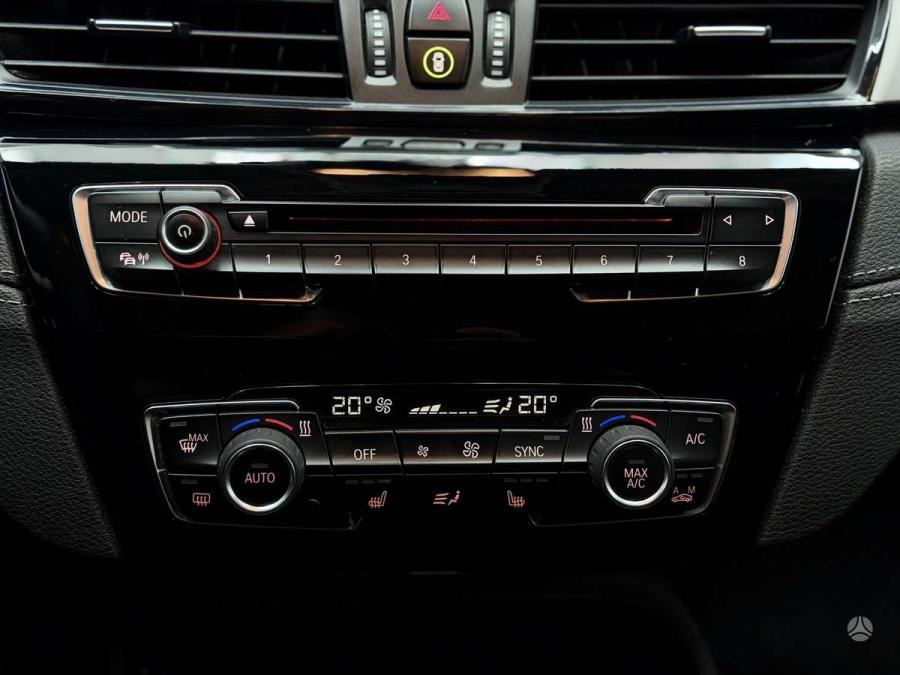 Black BMW X2 2018 in Vilnius, with an engine capacity of 2.00 L and mileage of 240 thousand km for 13990 €, photo 20 on AUTOMOTO.COM.LV