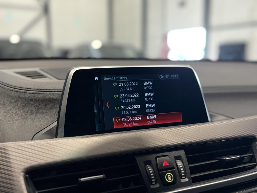 Black BMW X2 2019 in Riga, with an engine capacity of 2.00 L and mileage of 132 thousand km for 17690 €, photo 16 on AUTOMOTO.COM.LV