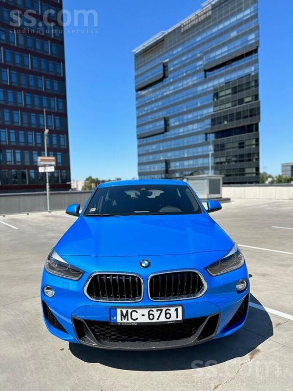 Blue BMW X2 2019 in Riga, with an engine capacity of 1.80 L and mileage of 59 thousand km for 19000 €, photo 1 on AUTOMOTO.COM.LV