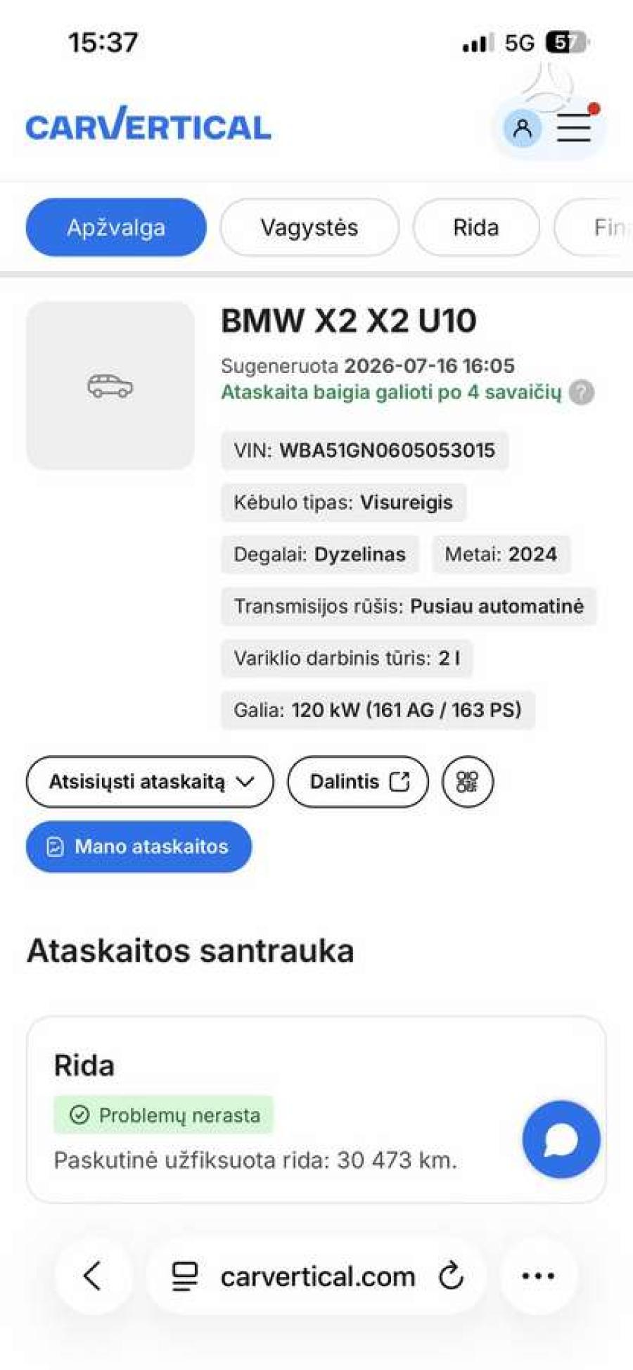Zaļš BMW X2 2024 Kauņa, ar dzinēja tilpumu 2.00 L un nobraukumu 31 tūkst. km par 44500 €, foto 24 vietnē AUTOMOTO.COM.LV
