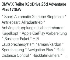 Grey BMW X2 2020 in Radviliskis, with an engine capacity of 2.00 L and mileage of 217 thousand km for 19999 €, photo 12 on AUTOMOTO.COM.LV