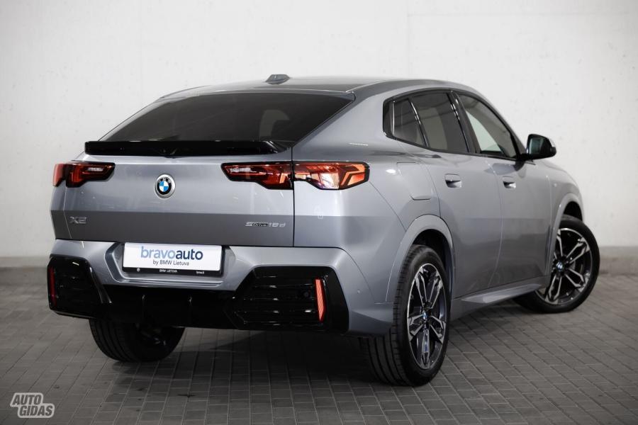 Grey BMW X2 2024 in Vilnius, with an engine capacity of 2.00 L and mileage of 14 thousand km for 39991 €, photo 10 on AUTOMOTO.COM.LV