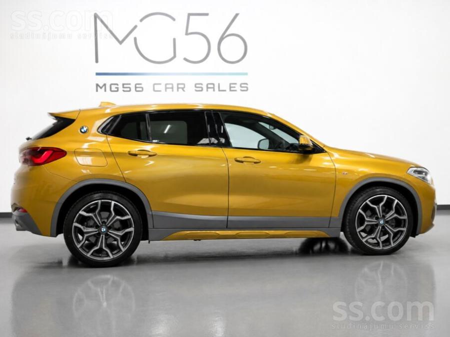 Yellow BMW X2 2018 in Riga, with an engine capacity of 2.00 L and mileage of 77 thousand km for 21490 €, photo 6 on AUTOMOTO.COM.LV