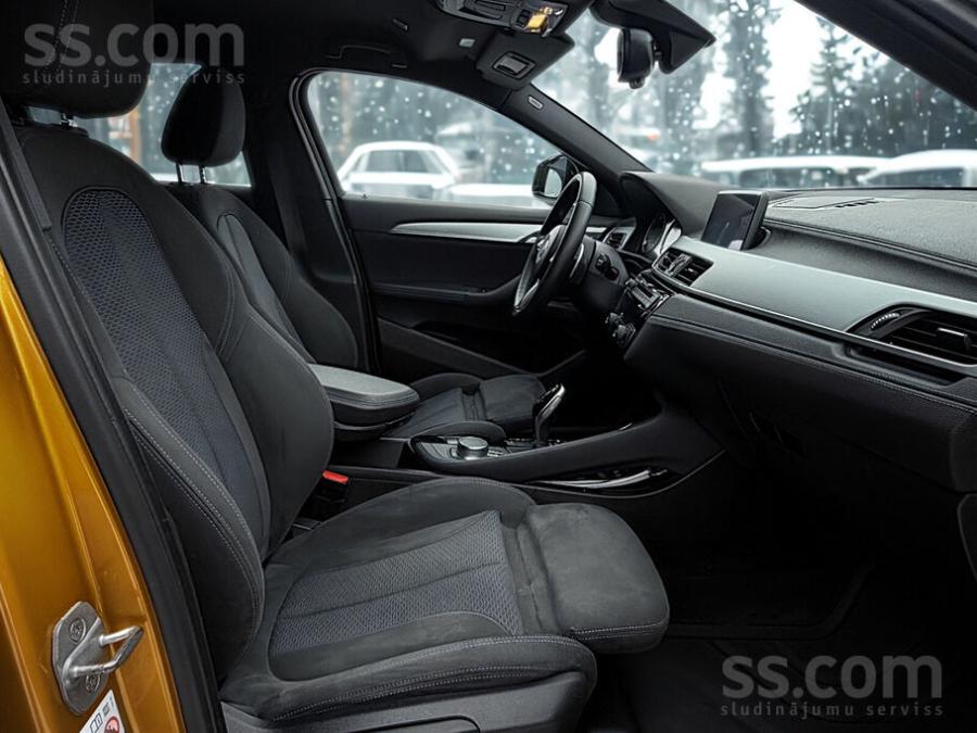 Yellow BMW X2 2018 in Riga, with an engine capacity of 2.00 L and mileage of 77 thousand km for 21490 €, photo 9 on AUTOMOTO.COM.LV