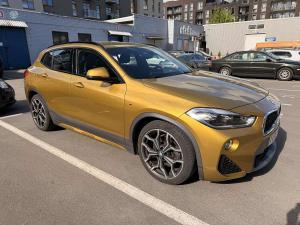 Yellow BMW X2 2018 in Vilnius, with an engine capacity of 2.00 L and mileage of 70 thousand km for 19900 €, photo  on AUTOMOTO.COM.LV