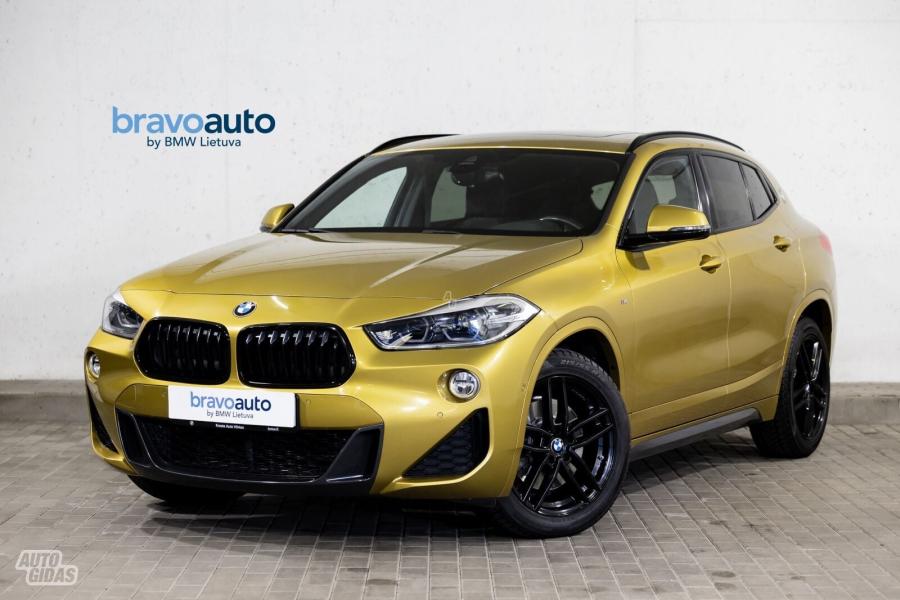 Yellow BMW X2 2018 in Vilnius, with an engine capacity of 2.00 L and mileage of 131 thousand km for 19952 €, photo 1 on AUTOMOTO.COM.LV