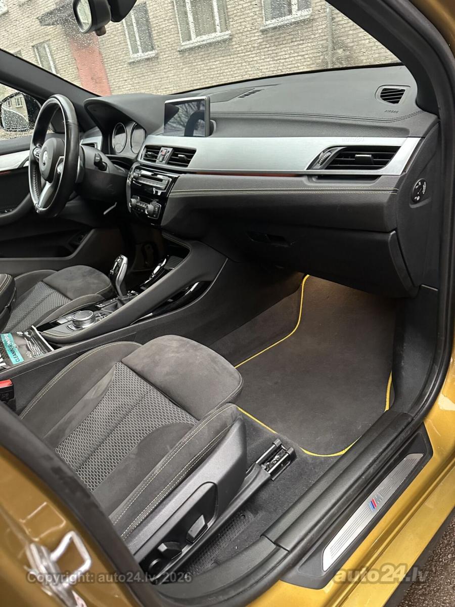 Yellow BMW X2 2019 in Tallinn, with an engine capacity of 2.00 L and mileage of 115 thousand km for 25900 €, photo 15 on AUTOMOTO.COM.LV