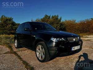 Melns BMW X3 2004 Liepāja, ar dzinēja tilpumu 3.00 L un nobraukumu 342 tūkst. km par 4000 €, foto  vietnē AUTOMOTO.COM.LV