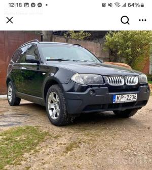 Black BMW X3 2004 in Riga, with an engine capacity of 3.00 L and mileage of 294 thousand km for 3500 €, photo  on AUTOMOTO.COM.LV
