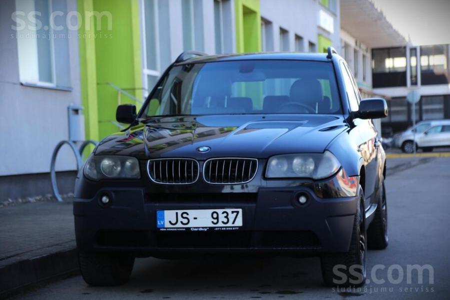 Melns BMW X3 2005 Rīga, ar dzinēja tilpumu 3.00 L un nobraukumu 366 tūkst. km par 3995 €, foto 1 vietnē AUTOMOTO.COM.LV