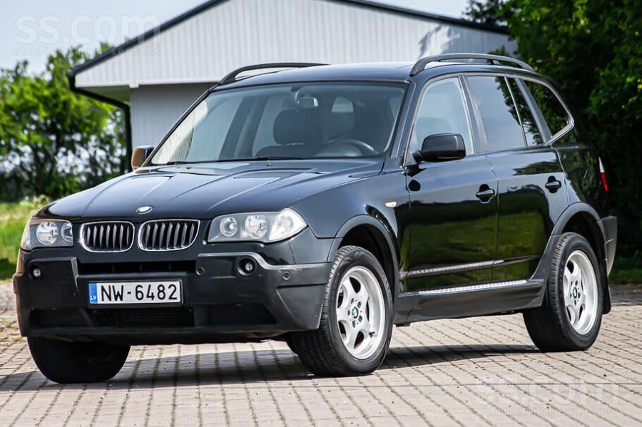 Black BMW X3 2005 in Tukums, with an engine capacity of 2.00 L and mileage of 409 thousand km for 3590 €, photo 1 on AUTOMOTO.COM.LV