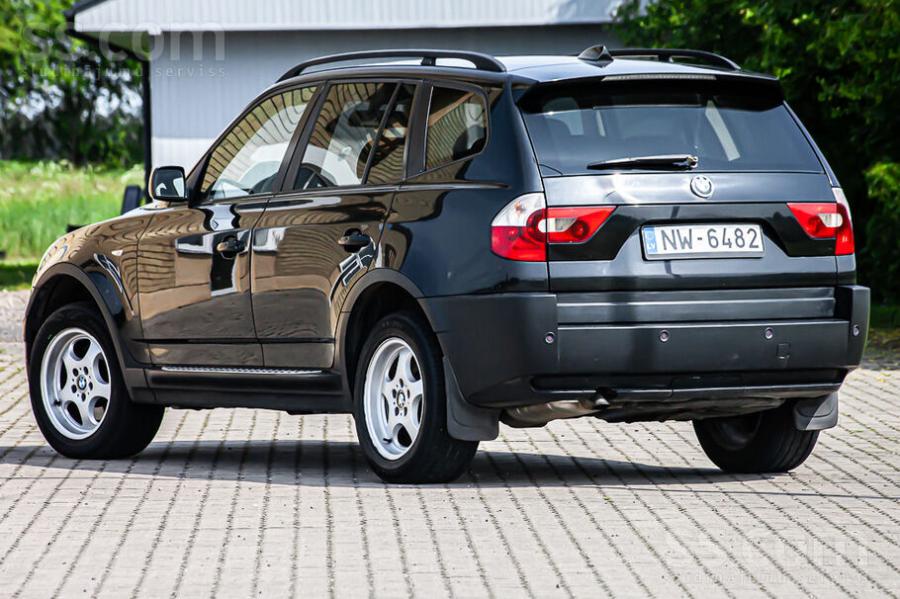 Black BMW X3 2005 in Tukums, with an engine capacity of 2.00 L and mileage of 409 thousand km for 3590 €, photo 4 on AUTOMOTO.COM.LV