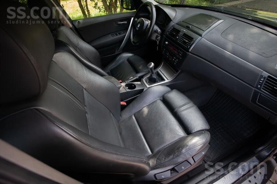 Black BMW X3 2005 in Tukums, with an engine capacity of 2.00 L and mileage of 409 thousand km for 3590 €, photo 8 on AUTOMOTO.COM.LV
