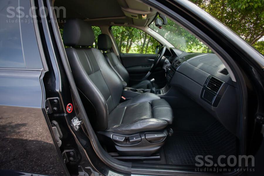 Black BMW X3 2005 in Tukums, with an engine capacity of 2.00 L and mileage of 409 thousand km for 3590 €, photo 10 on AUTOMOTO.COM.LV