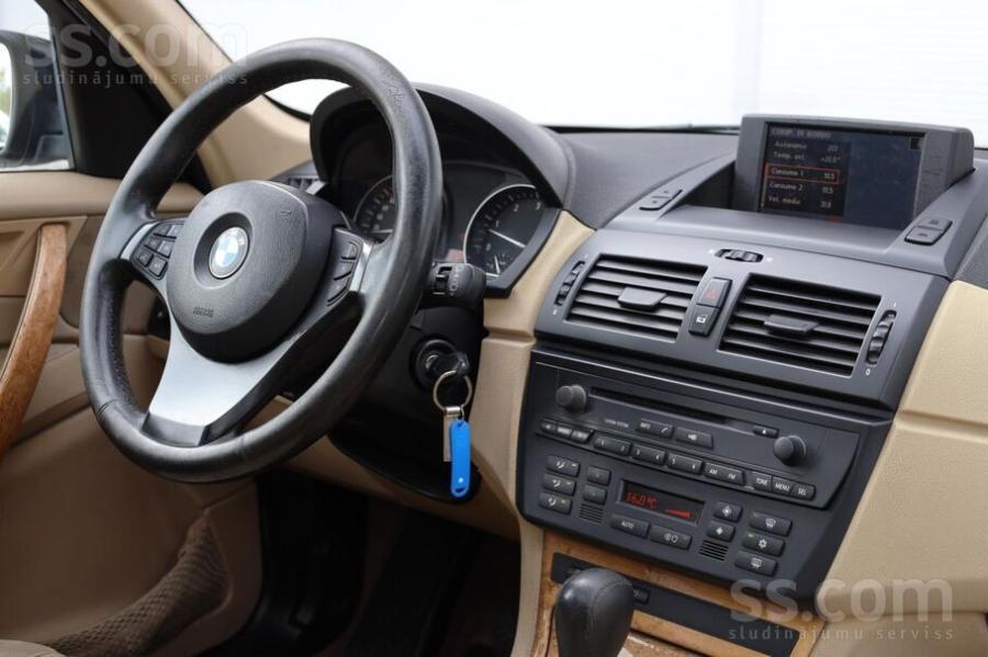 Melns BMW X3 2005 Rīga, ar dzinēja tilpumu 3.00 L un nobraukumu 339 tūkst. km par 3495 €, foto 11 vietnē AUTOMOTO.COM.LV