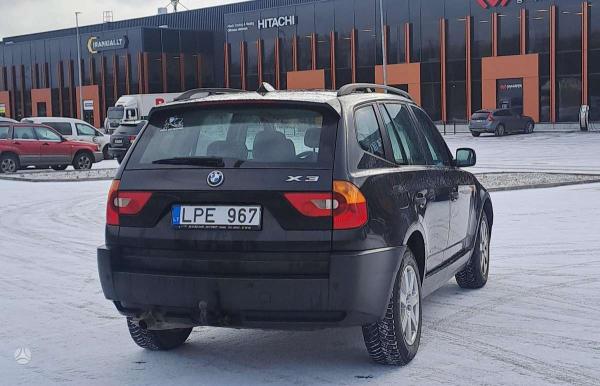 Black BMW X3 2006 in Kaunas, with an engine capacity of 2.00 L and mileage of 339 thousand km for 3300 €, photo 5 on AUTOMOTO.COM.LV